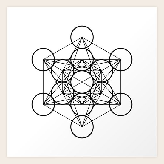 Metatron's Cube Art Print by tinalaliu | Society6