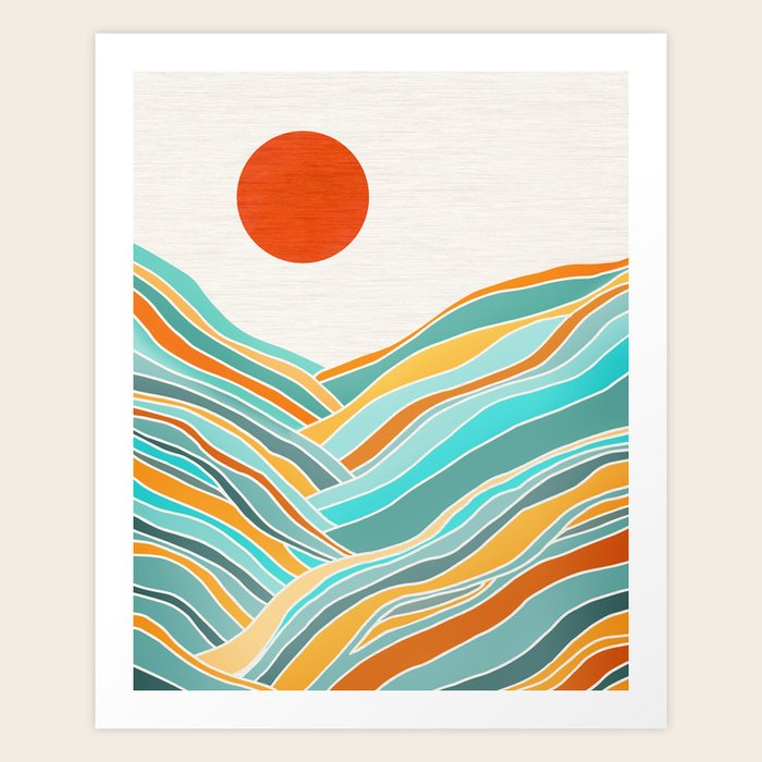 abstract sunset print