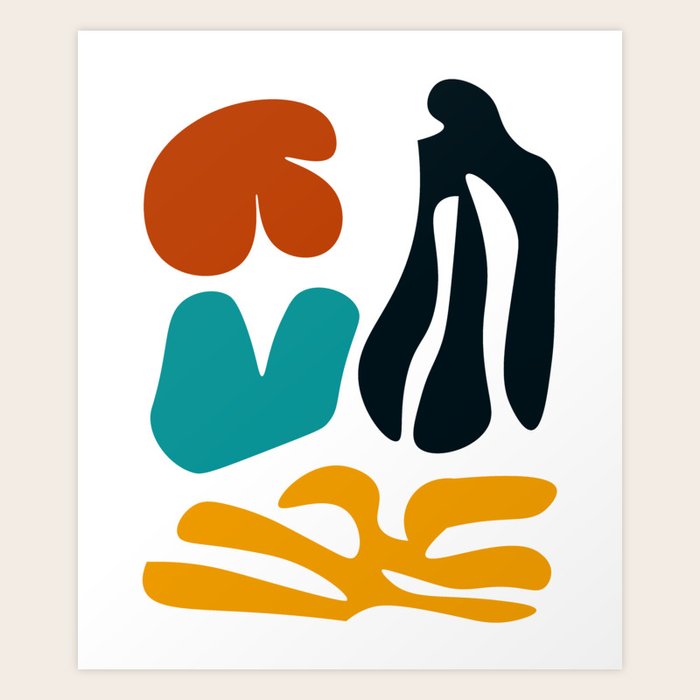 35 Abstract Shapes 220812 Valourine Modern Design Art Print by ...