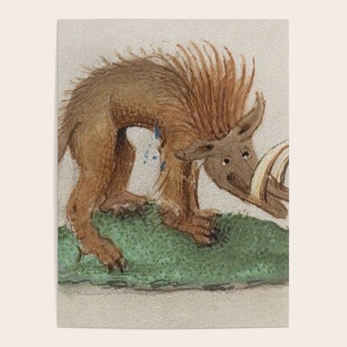 Medieval wild boar or warthog Poster by Viktorius Art | Society6