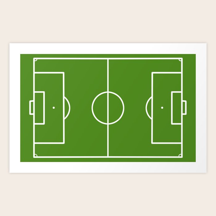 Football field fun design soccer field Art Print by Efratul | Society6