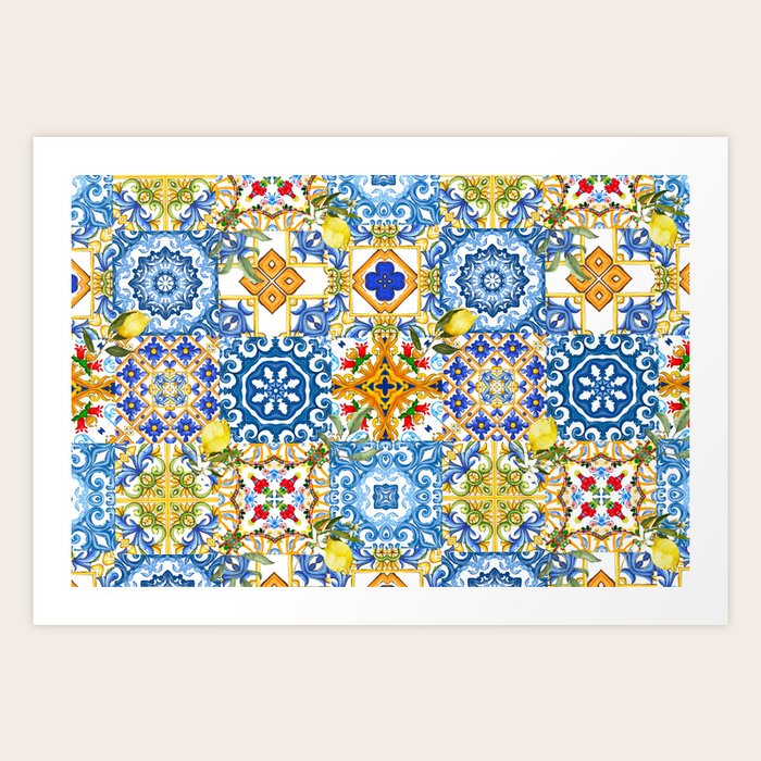 mediterranean art pattern