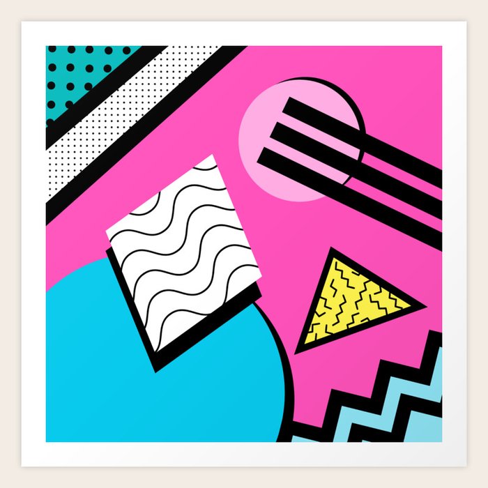 80s Memphis Design Pattern Art Print by Stay Rad | Society6