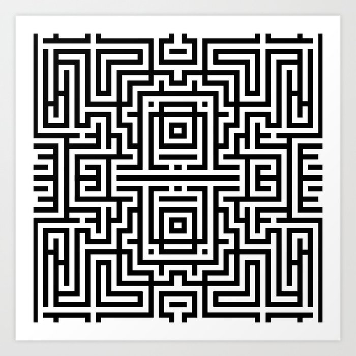 Aztec Pattern Black And White Circle