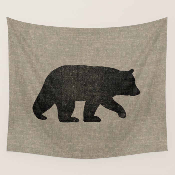 black bear silhouette pattern