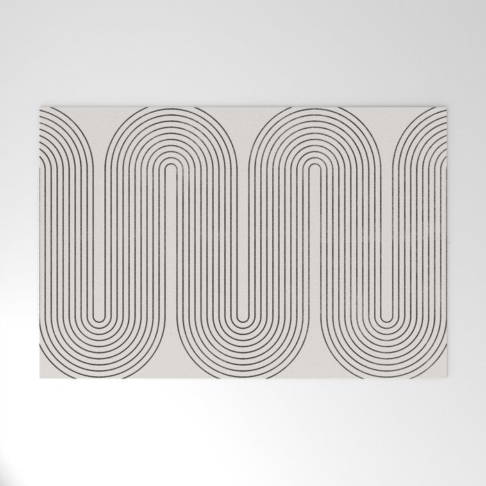 Mid-Century Modern No.28 - Woodblock Print Welcome Mat by Zoltan Ratko ...