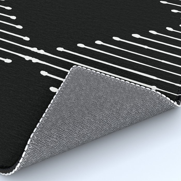 trippy black and white rug