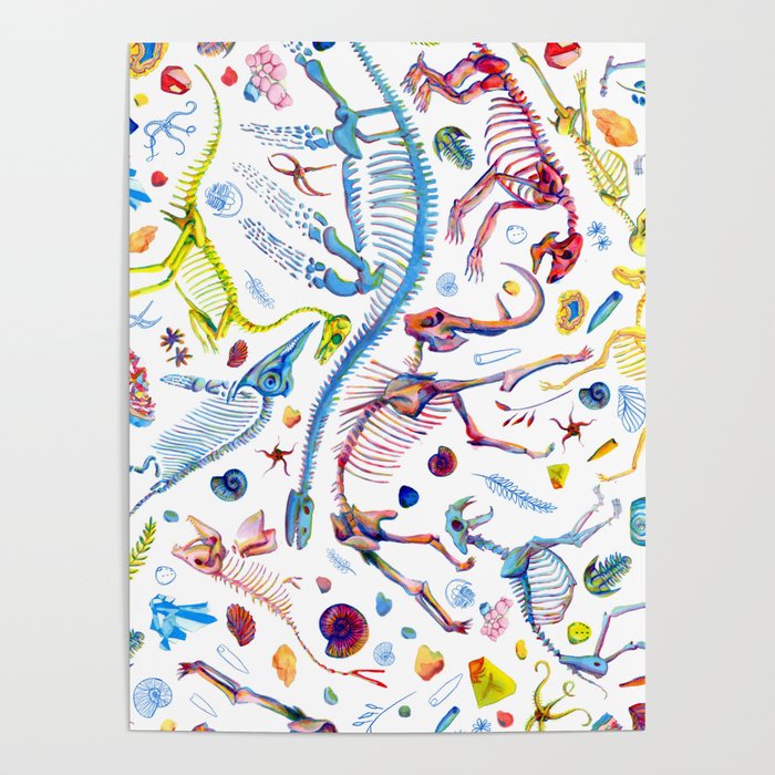 Fossils Poster by Elena Hayward | Society6