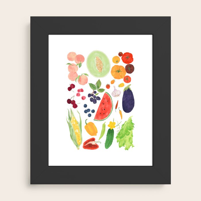 vegetable framed art