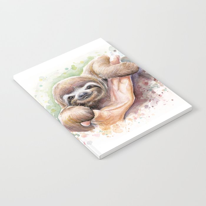 Sloth Notebook by olechka | Society6