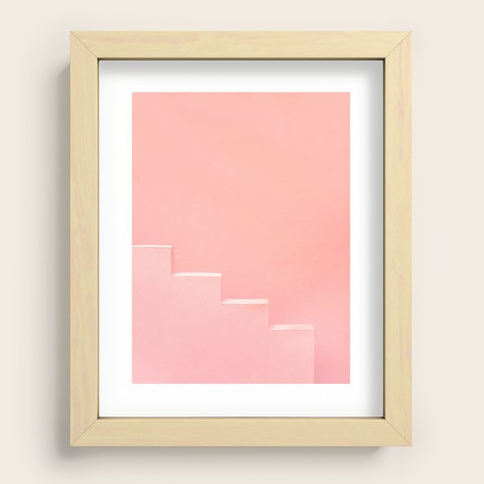 pink artwork framed