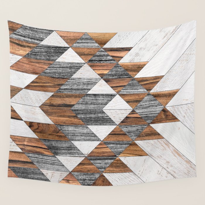 Urban Tribal Pattern No.12 - Aztec - Wood Wall Tapestry by Zoltan Ratko ...