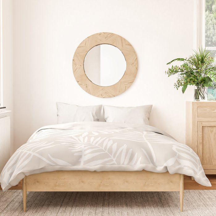 palm leaf print bedding