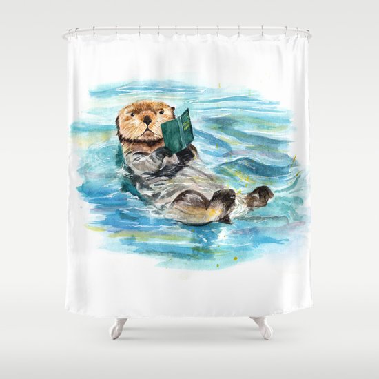 Otter Shower Curtain By Anna Shell Society6