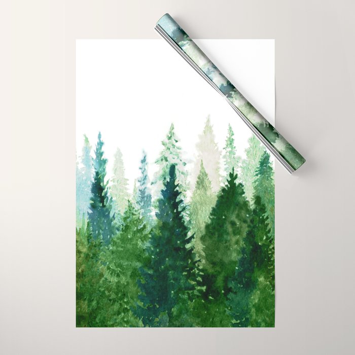 Pine Trees 2 Wrapping Paper by Nadja | Society6