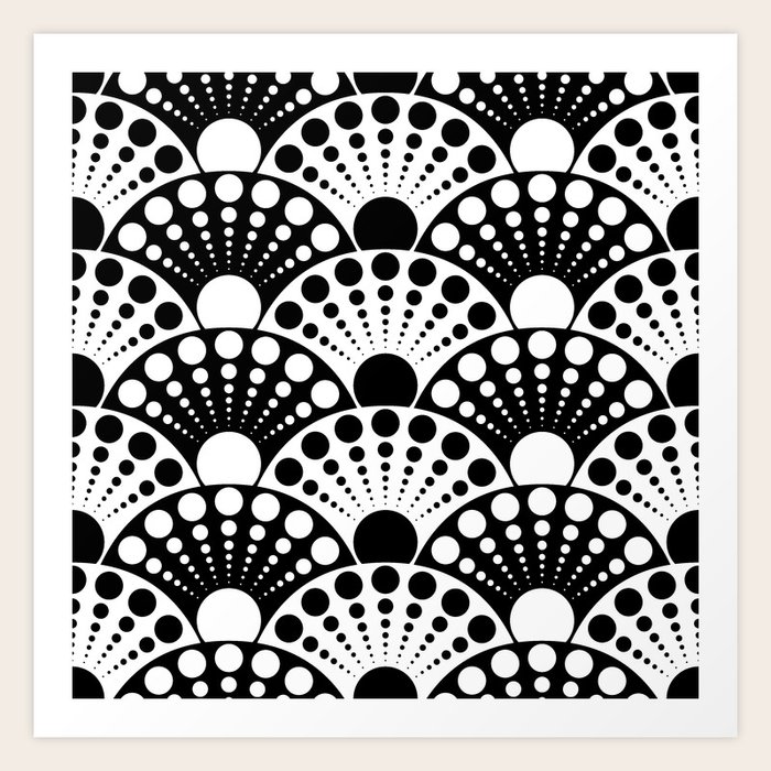 Art Deco Fan Pattern Vector