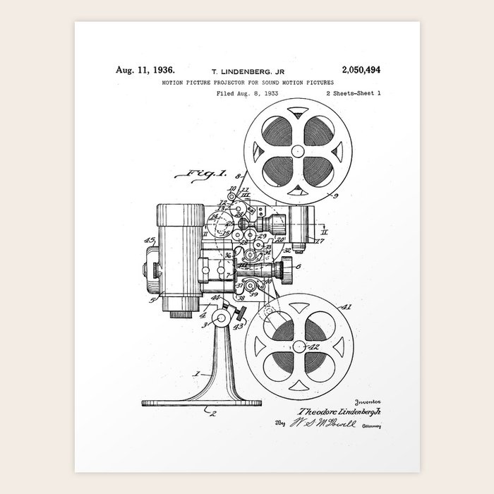 Movie Projector Clip Art Black And White