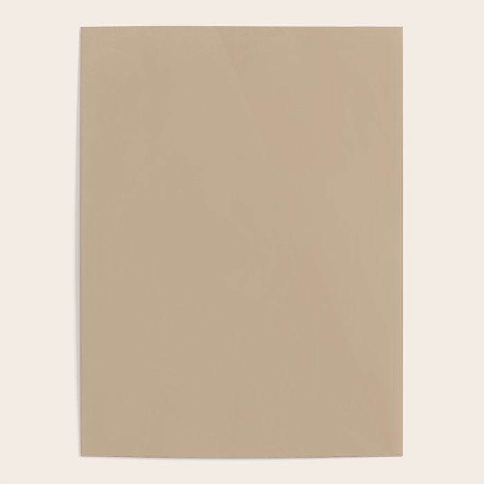 Pantone Hazelnut 14-1315 Trendy Earth Tone Solid Color Poster by Simply ...