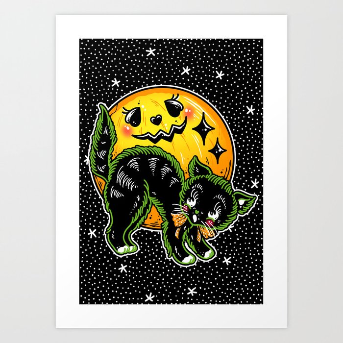 Traditional Cat Tattoo Flash