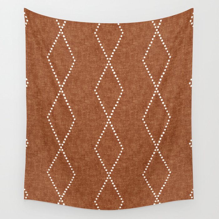 geometric diamonds - ginger Wall Tapestry by Little Arrow Decor | Society6