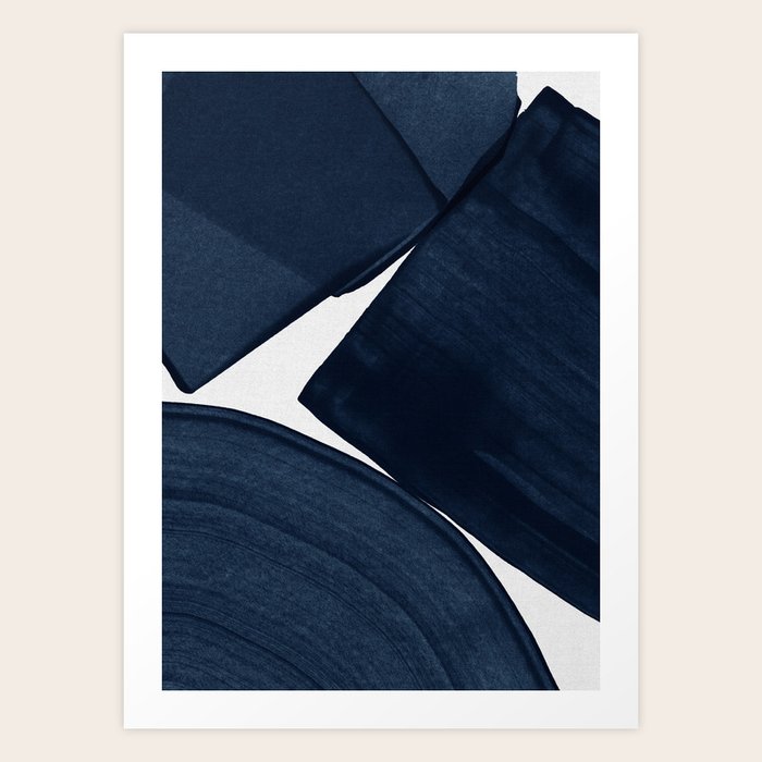 Minimalist Painting Blue II, Modern Abstract Art Print by Orara Studio ...