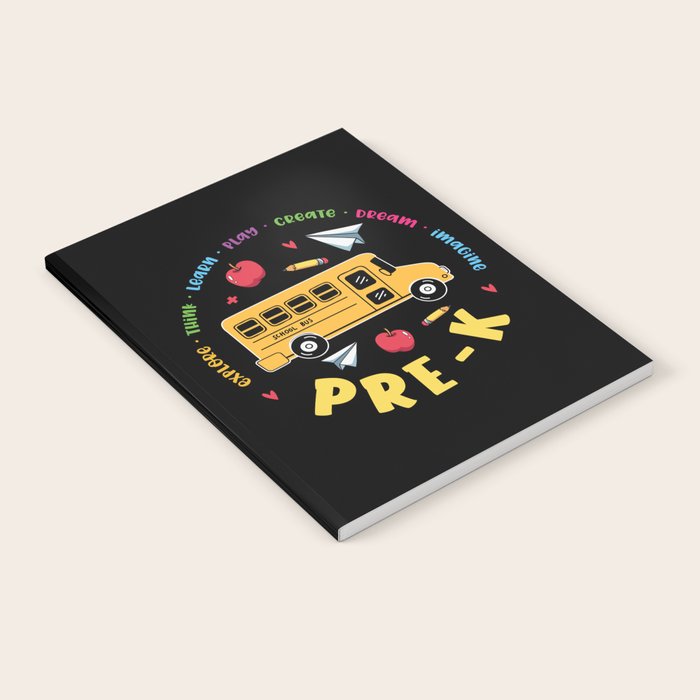 Pre-K School Bus Notebook by SweetBirdieStudio | Society6