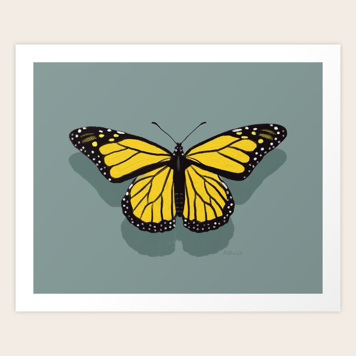 Yellow Monarch Butterfly