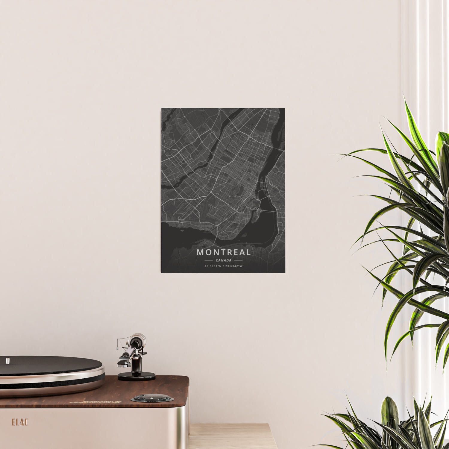 Wall Décor Montreal Canada Track Map Poster Home Décor Wall Hangings ...