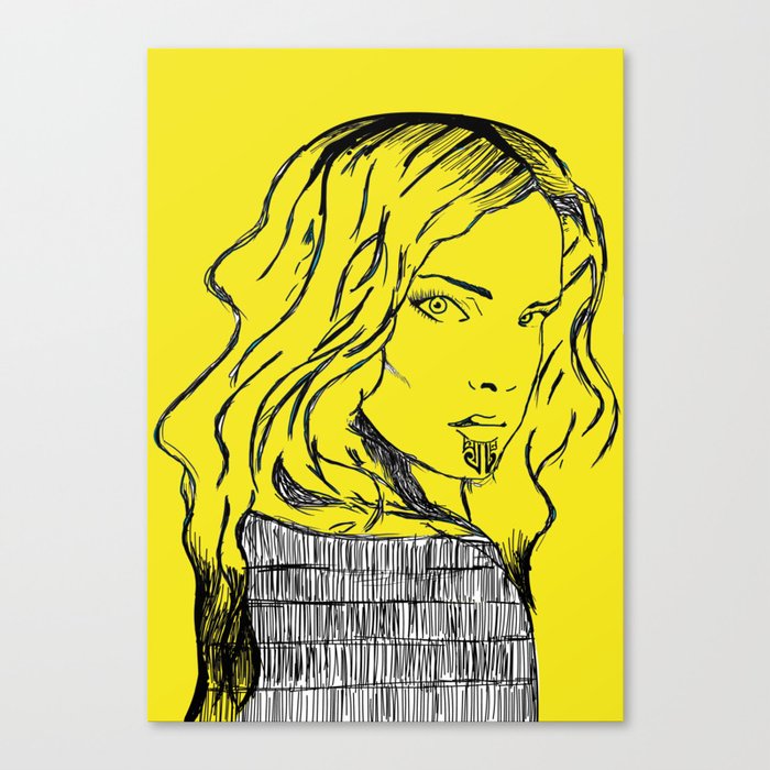 Maori Girl Pt2 Canvas Print By Whakaaro Factory Society6
