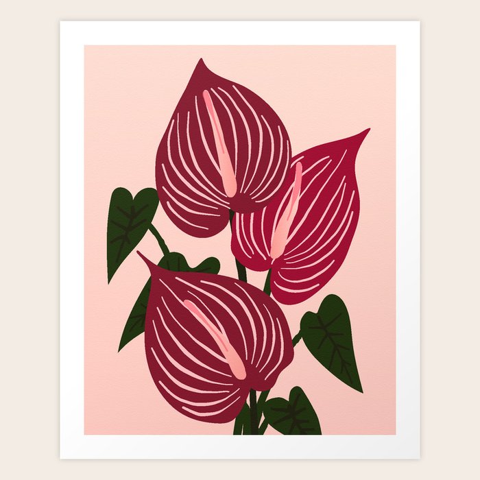 Anthurium Flower Painting