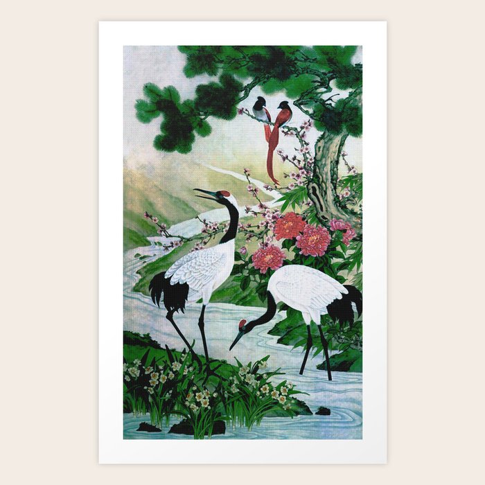 Red Crowned Crane Art