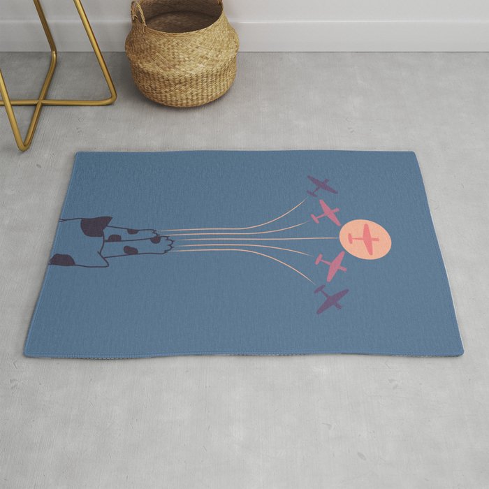 planes logo rug