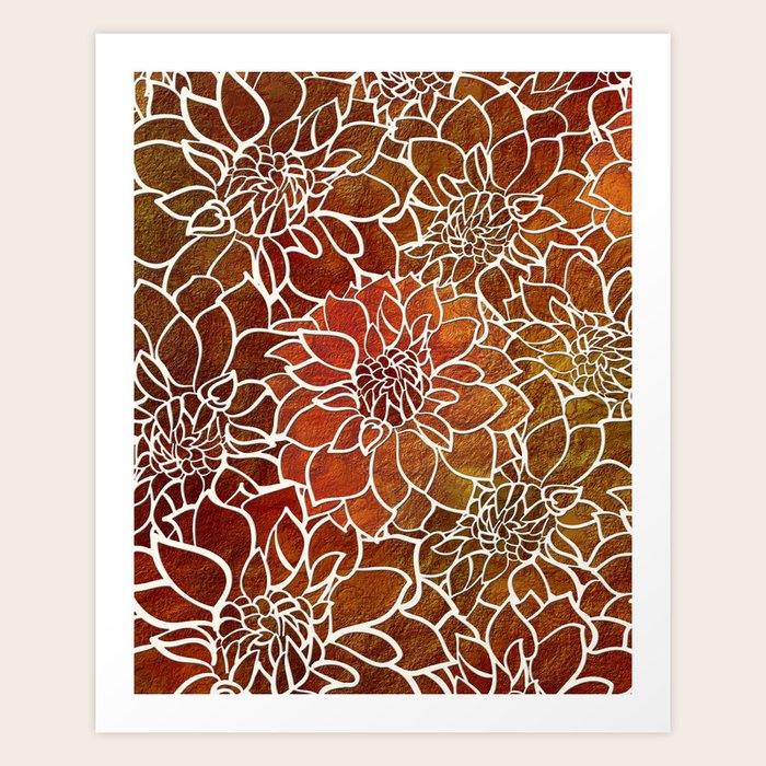 dahlia flower pattern