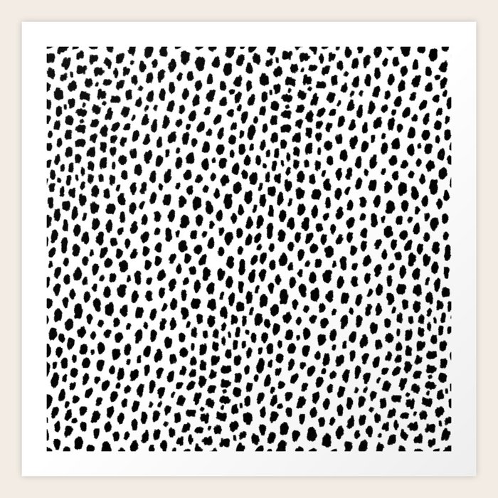 Dalmatian Spots (black/white) Art Print by Design Minds Boutique | Society6