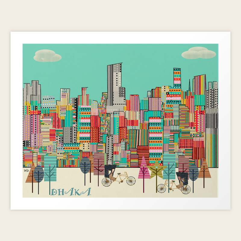 Art & Collectibles Digital Prints Prints Dhaka Skyline Color Photo ...