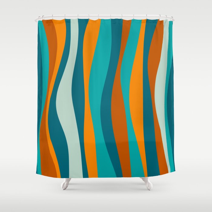 orange and teal pattern