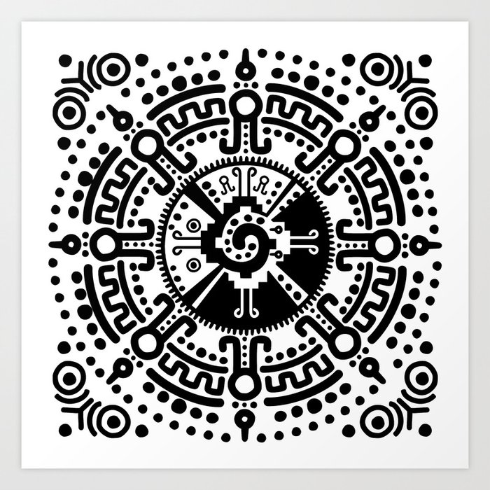 Ancient Mayan Sun Symbol