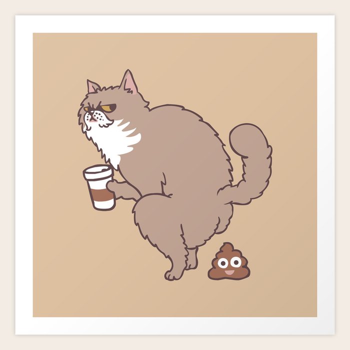 coffee cat artwork