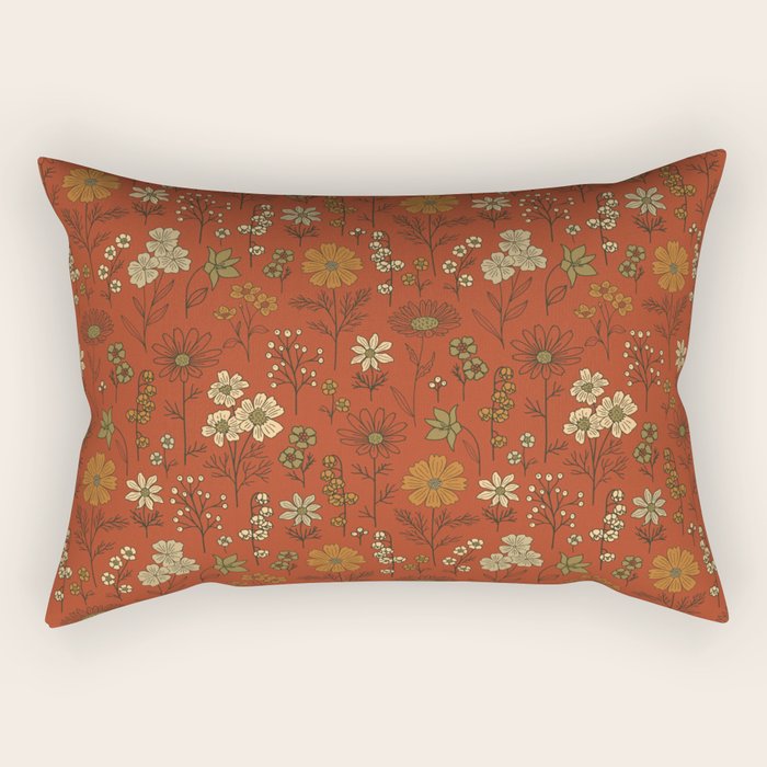 orange rectangle cushion
