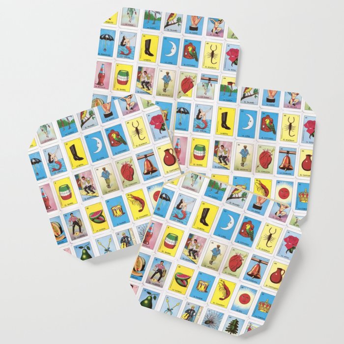Mexican Loteria Bingo Card Spanish Tarot Card Design Coaster By Casa De mexican-loteria-bingo-card-spanish-tarot-card-design-coaster-by-casa-de