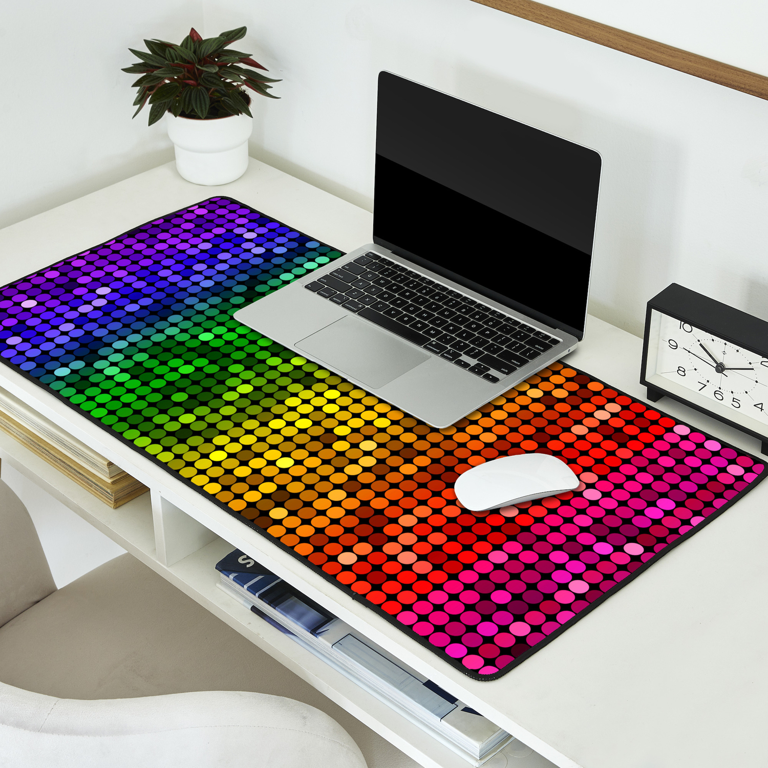 Home & Living Office & School Supplies Glitter Rainbow Desk Mat etna.com.pe