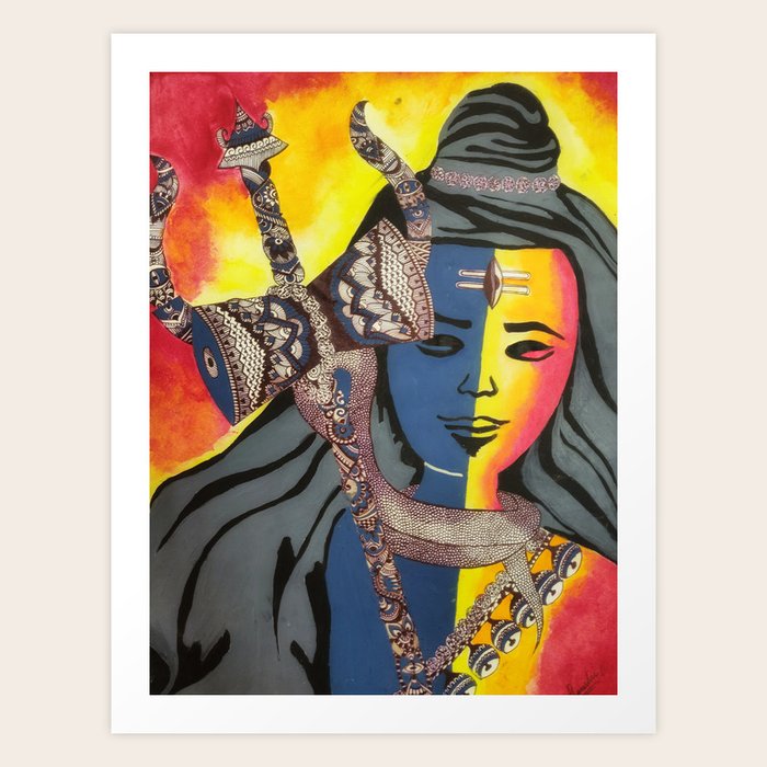 Abstract Lord Shiva Painting
