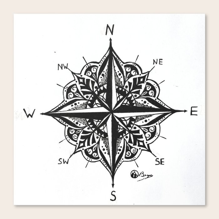 Pretty Compass Rose Designs