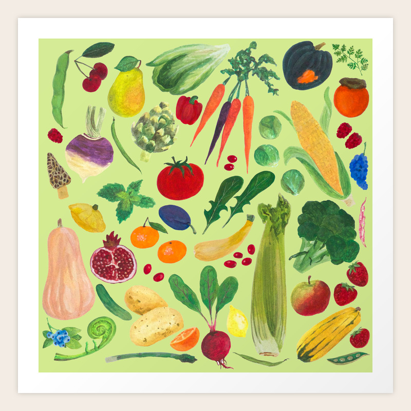 Fruits And Vegetables Painting