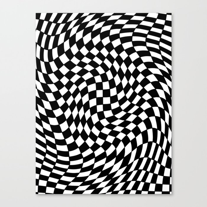 wavy checkers Canvas Print by les muses | Society6