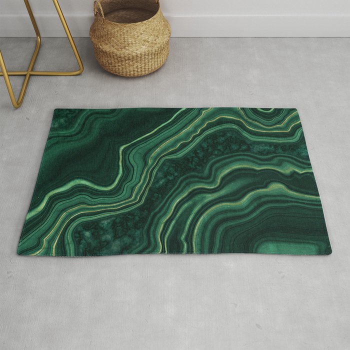 Malachite Texture 05 Rug by Aloke Design | Society6