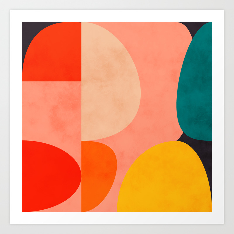 Organic And Geometric Shapes In Art