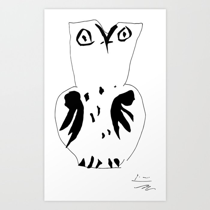 Picasso Line Drawings Owl