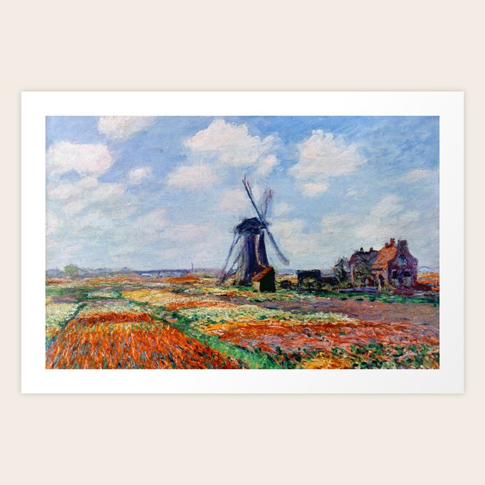 Claude Monet Tulip Field In Holland Art Print by Vintage Restored Art ...