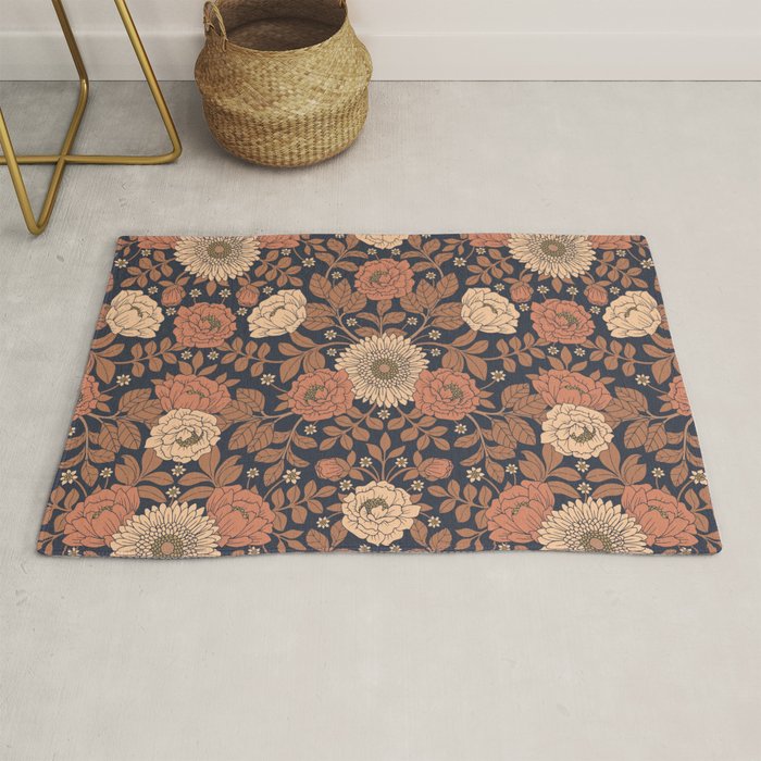 peach pattern rug